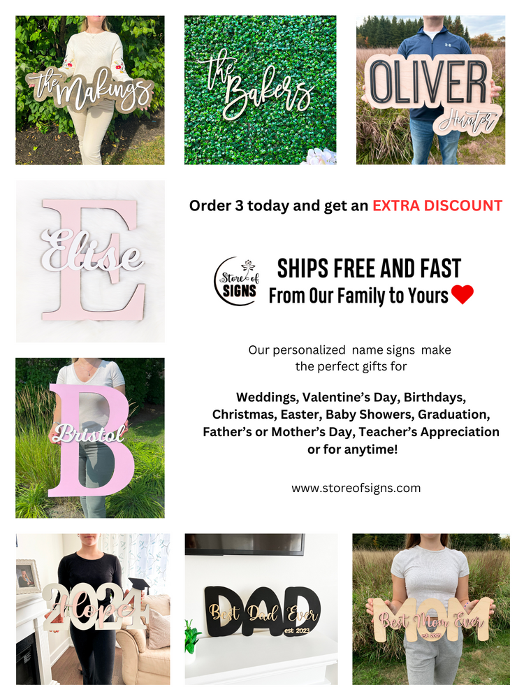 Wedding Last Name Signs – Store Of Signs
