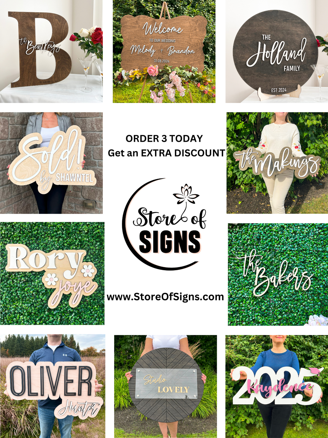 Floral Nursery Name Sign – Store Of Signs